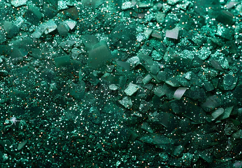 Emerald Green Glitter Texture Background Flat Lay Stock Illustration ...