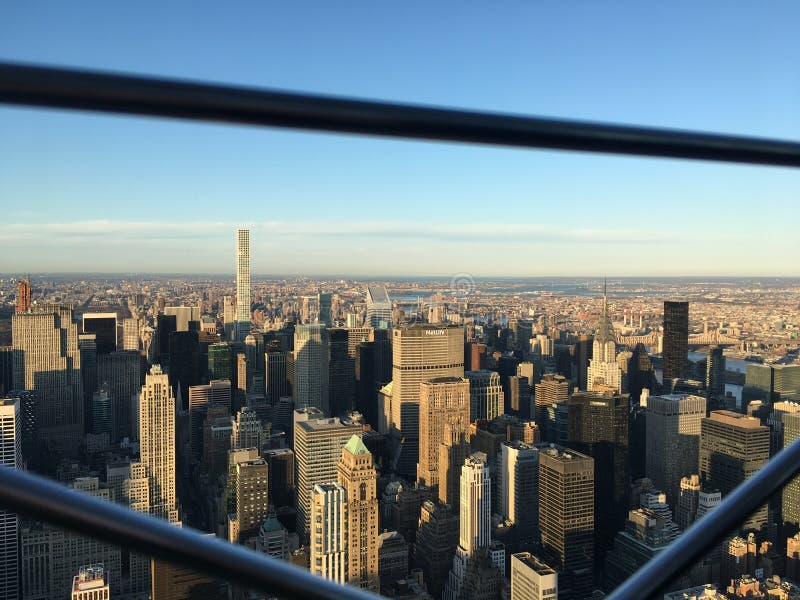 Top View from Empire State Building on NYC, in the Sunset Editorial ...