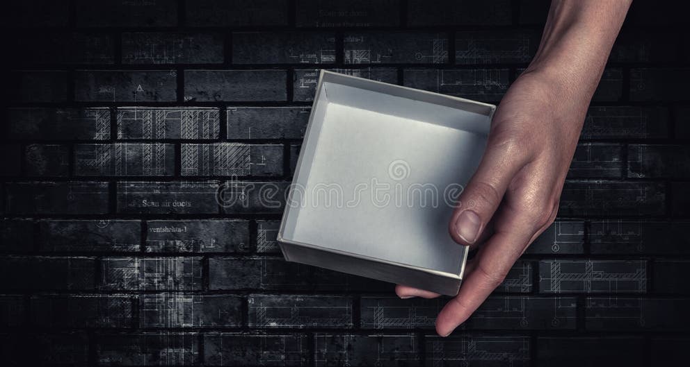 Top view of an emoty box stock photo. Image of birthday - 329575136