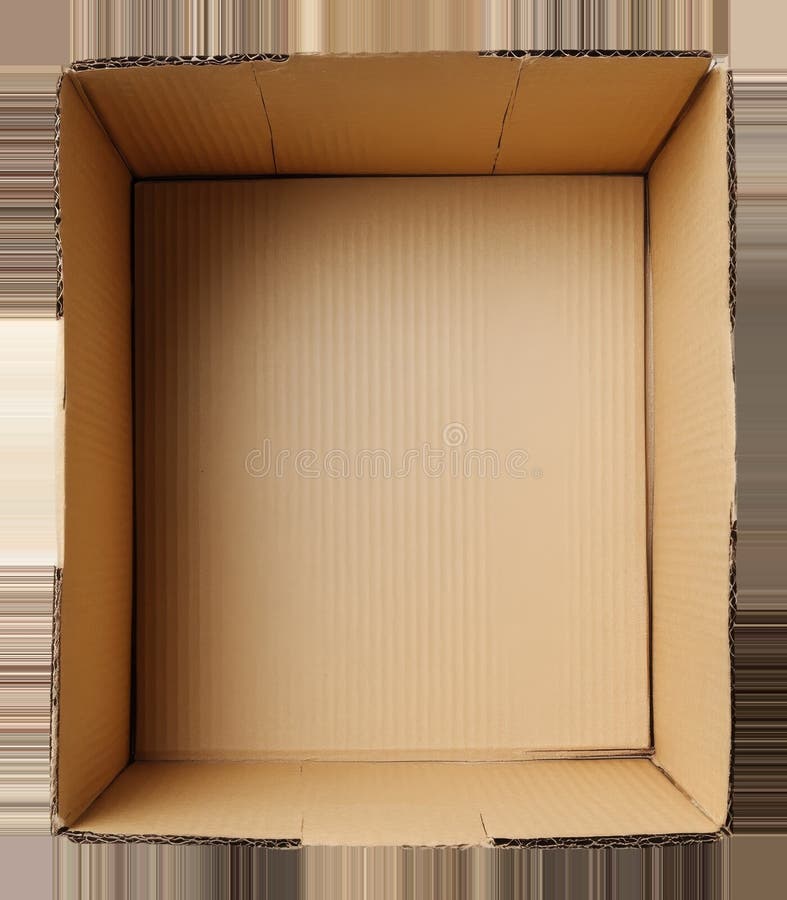 Top View of an Empty Cardboard Box, Recycling Concept Stock Image ...