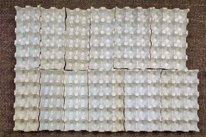 Top View of Empty Cardboard Egg Containers Stock Photo - Image of ...