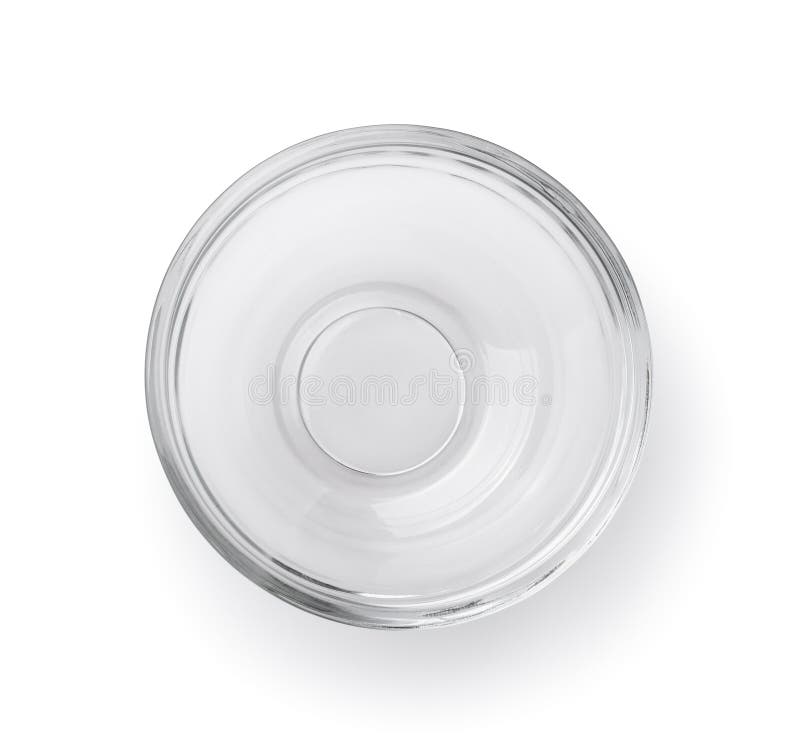 Top View of Empty Glass Bowl Stock Image - Image of bowl, plate: 226098529