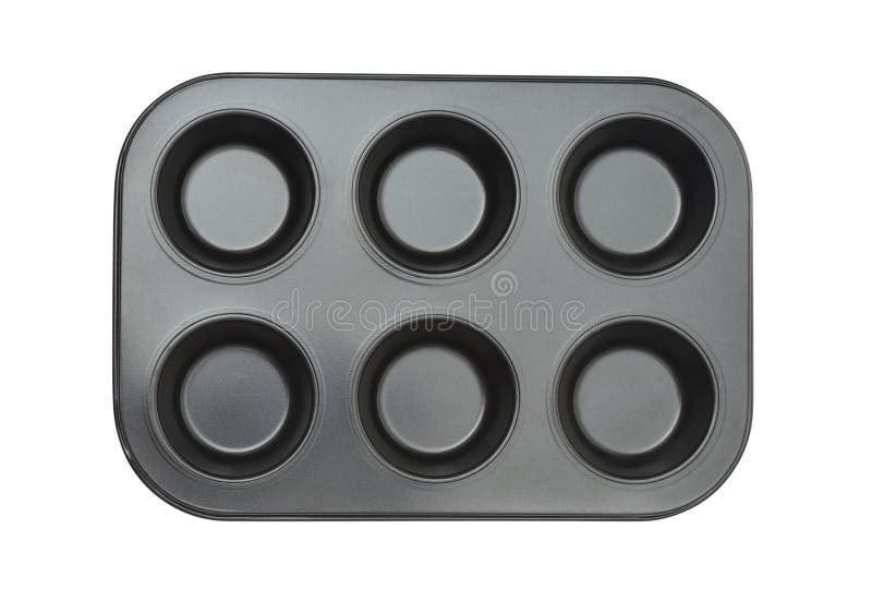Top View of Empty Non-stick Muffin Baking Tray Stock Image - Image of ...
