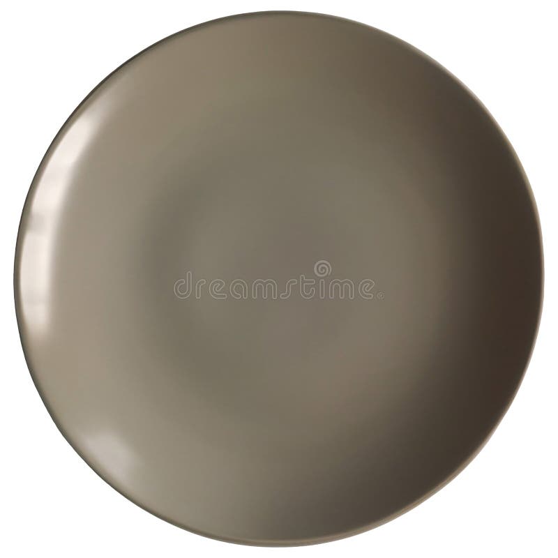 Top View of Empty Plate Isolated on Background. Dish Cut Out Stock ...
