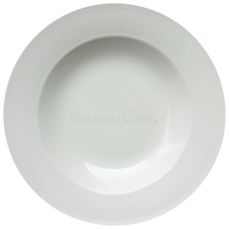 Top View of Empty Plate Isolated on Background. Dish Cut Out Stock ...