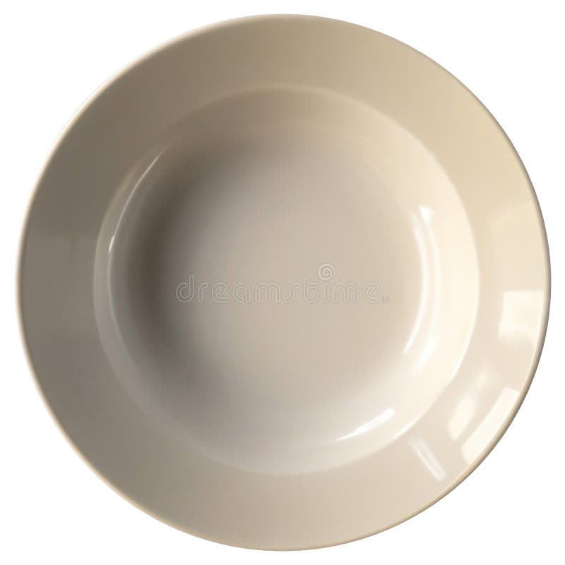 Top View of Empty Plate Isolated on Background. Dish Cut Out Stock ...