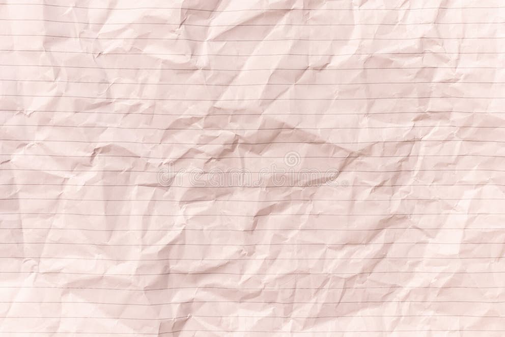 Top View Empty Rumpled Lined Paper with Wrinkled. Notebook Lined Paper ...