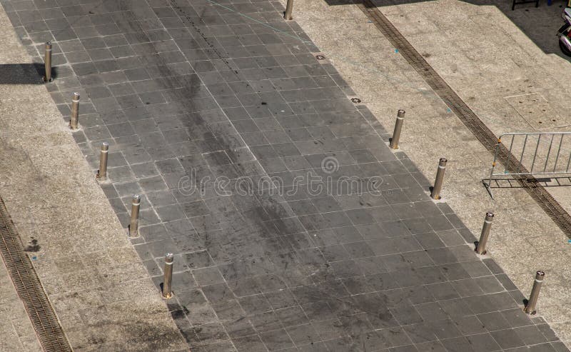 Top View of Empty Street in Alley in the Morning Editorial Stock Photo ...