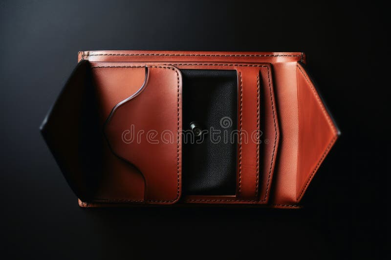 Top View into an Empty Wallet Created with Generative AI Technology ...