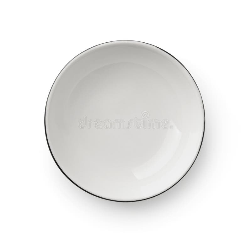 Top View of Empty White Ceramic Bowl Stock Photo - Image of kitchen ...
