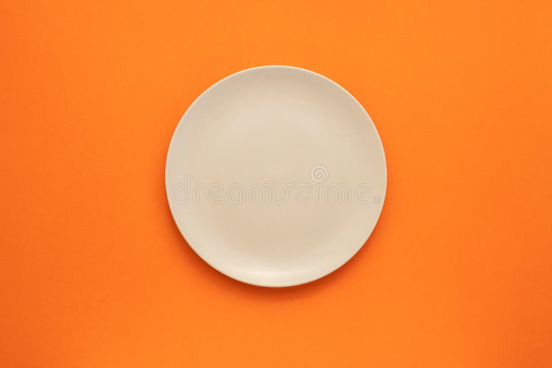 Top View Empty White New Ceramic Kitchen Dish Isolated on White. Stock ...