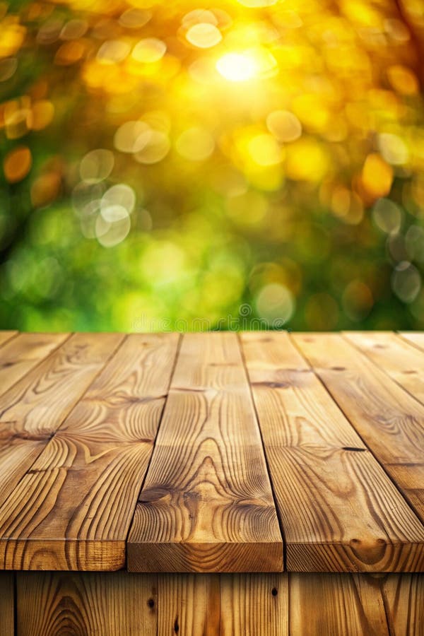 Top View of the Empty Wooden Table on Abstract Background for Your ...