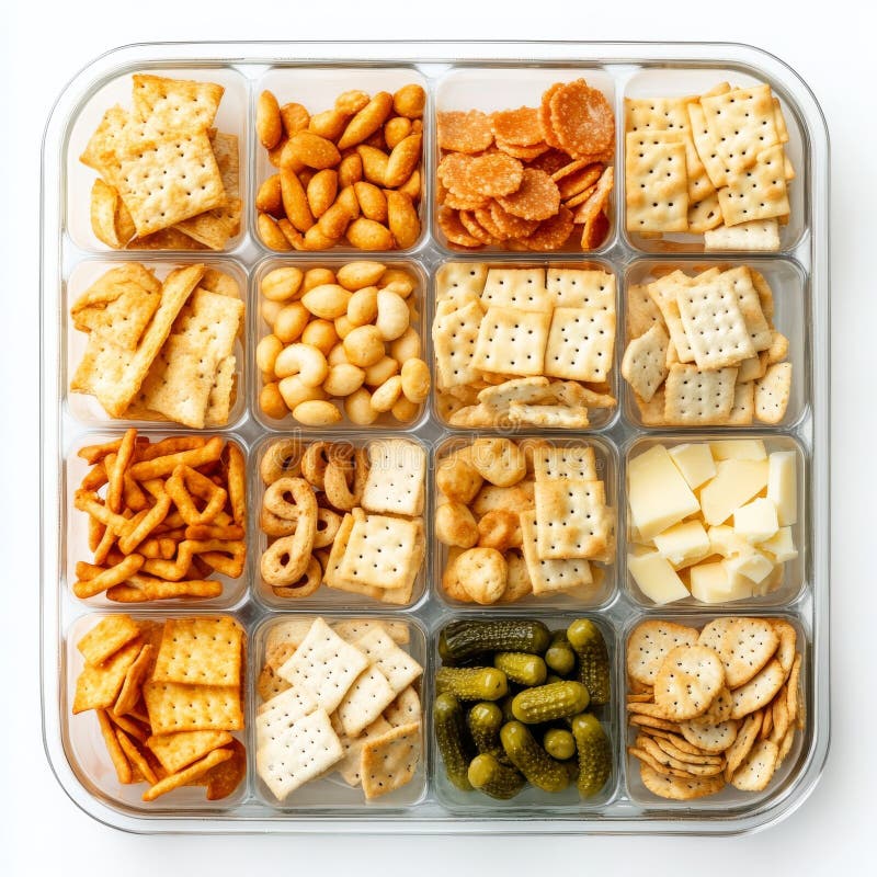 Top View of English Packed Snacks with Cookies, Crackers, and Biscuits ...