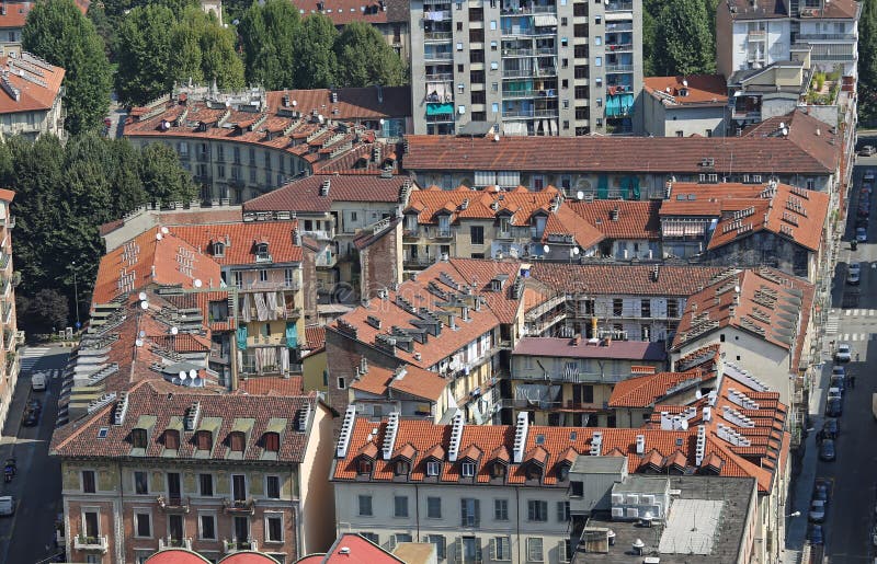 Top View of a European Metropolis with Many Roofs Stock Photo - Image ...