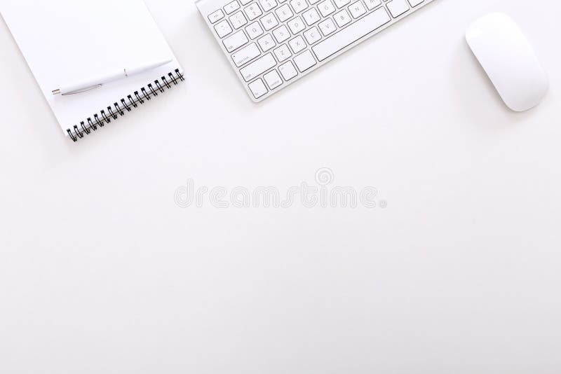 Top View of Executive Working Place on White Background Stock Image ...