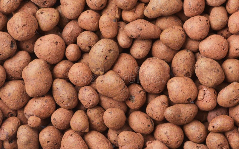 Top View of Expanded Lightweight Clay Pebbles Stock Image - Image of ...