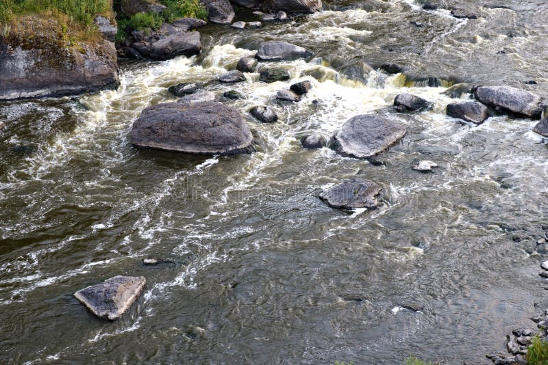 Rapids and rocks in river stock image. Image of creek - 34200227