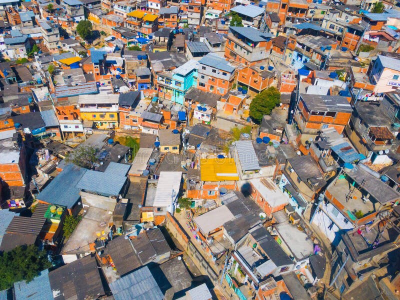 Top View of a Favela (slum) Stock Photo - Image of america, favela ...