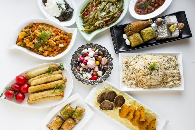 The Sugar Feast after Ramadan Eve or Feast of Sacrifice Dinner Table ...