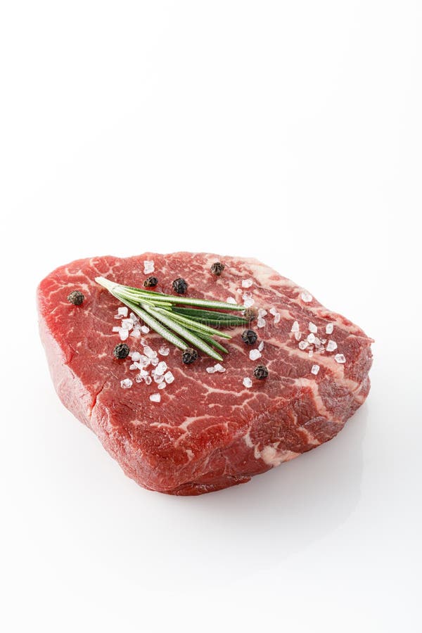 Top View of Filet Mignon Isolated on White Background Stock Photo ...