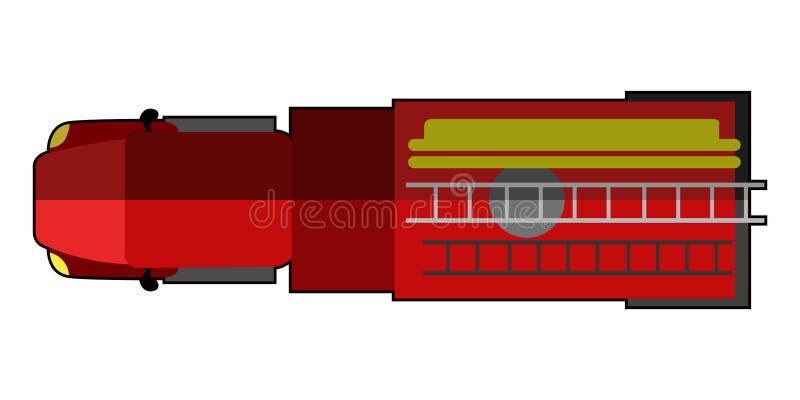 Top view of a firetruck stock vector. Illustration of auto - 99535332