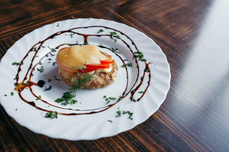 Top View of Fish Cutlet with Mashed Potato Stock Photo - Image of ...