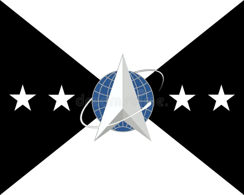 Top View of Flag of Vice Chief of Space Operations, No Flagpole. Plane ...
