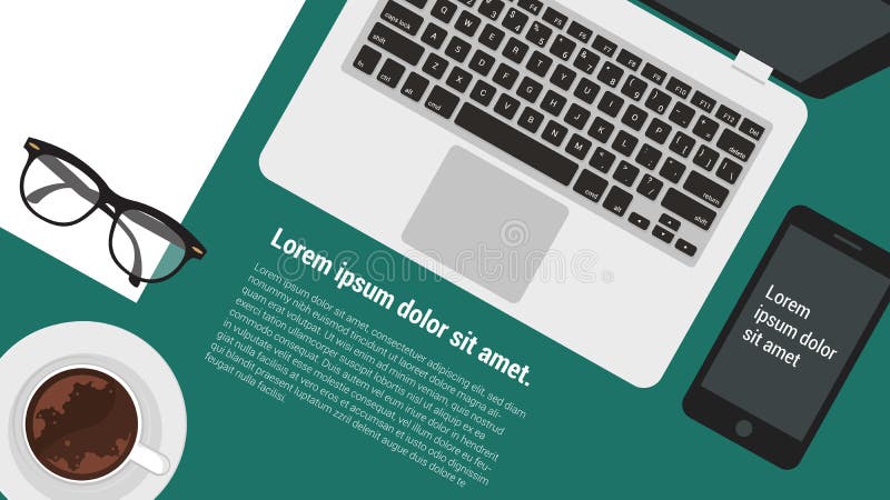 Top View Flat Design Vector Office People Stock Vector - Illustration ...