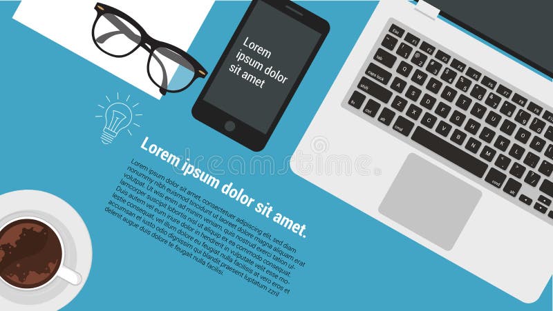 Top View Flat Design Vector Office People Stock Vector - Illustration ...