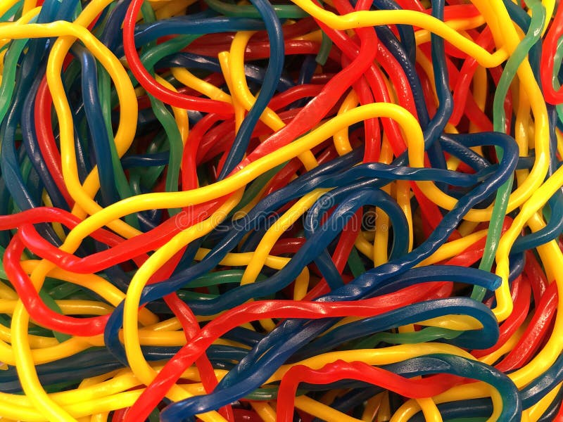 Top View Background Colorful Licorice Strings Stock Image - Image of ...