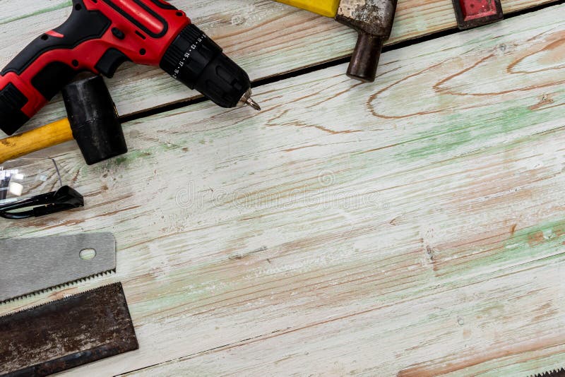 Top View Flat Lay of Tools for Handyman Stock Image - Image of ...