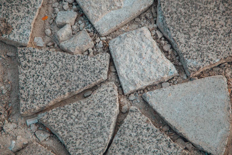 Top View of Flat Rocks on the Ground at Daylight Stock Photo - Image of ...