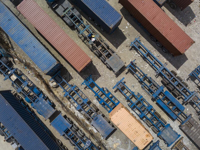 Empty Flatbed Semi stock photo. Image of highway, commercial - 79874202