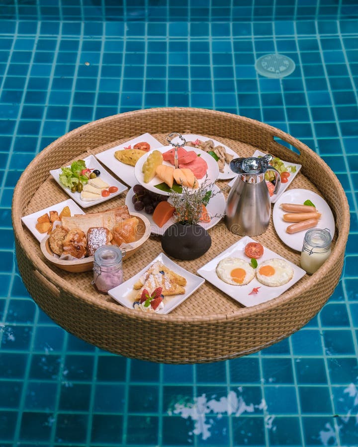 Floating Breakfast in the Swimming Pool , Floating Breakfast in the ...