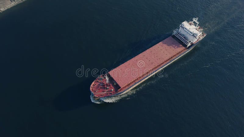 Floating cargo ship stock footage. Video of ship, floating - 118663342