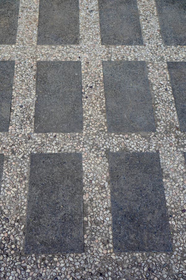 Floor with a Pebble Texture Combined with Brick Stock Image - Image of ...