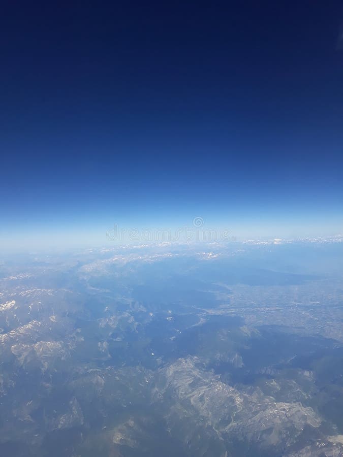 Top View from a Flying Plane To the Alps Stock Photo - Image of flight ...