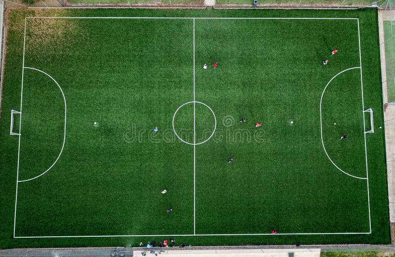 Top View of the Football Field on the Table Stock Image - Image of ...