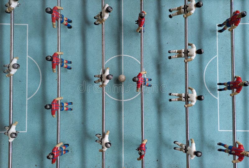 Detail of a Football Soccer Table without People Playing Stock ...