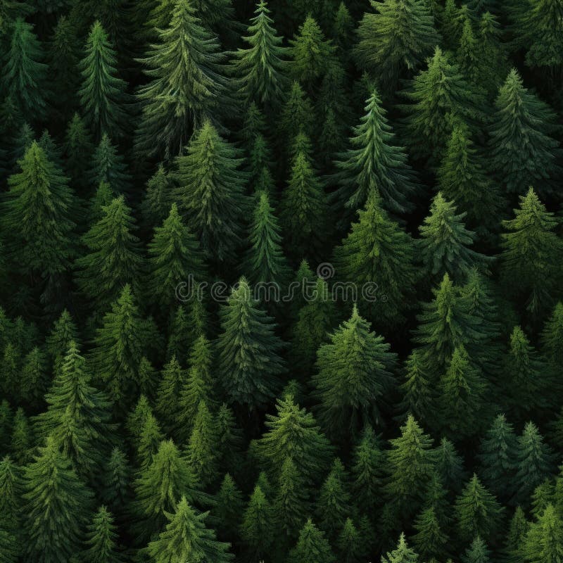Top View of the Forest, Seamless Stock Illustration - Illustration of ...