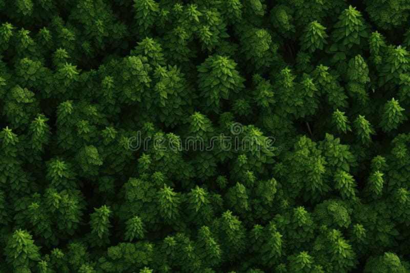 Top View of the Green Forest Stock Illustration - Illustration of ...