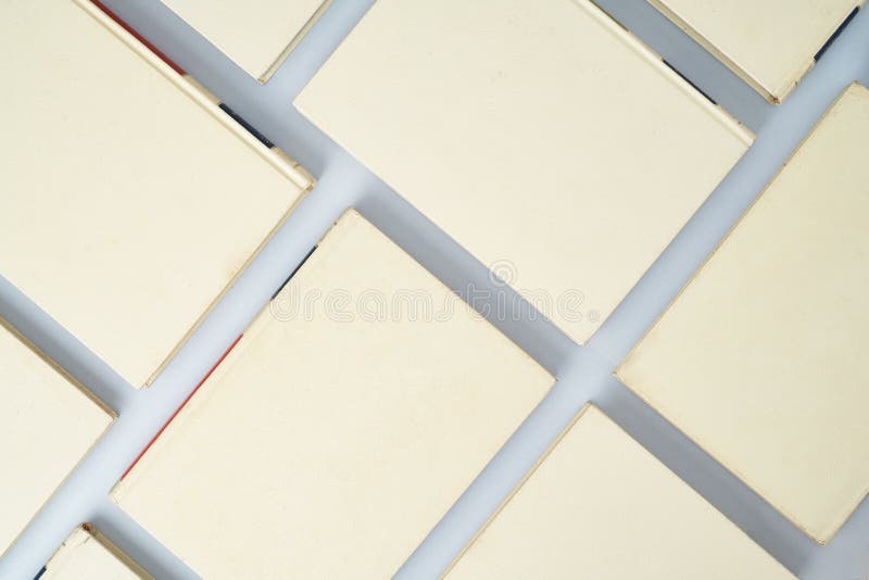 Top View of a Formation of Books Forming a Diagonal Grid Stock Image ...