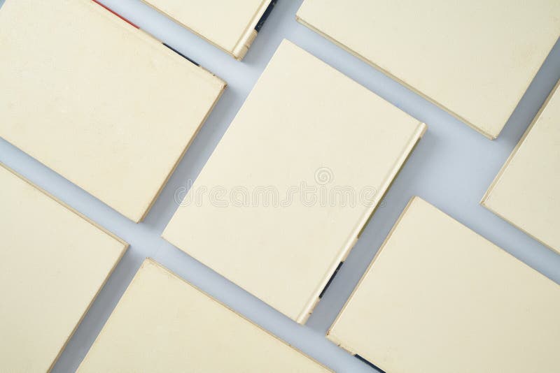 Top View of a Formation of Books Forming a Diagonal Grid Stock Photo ...