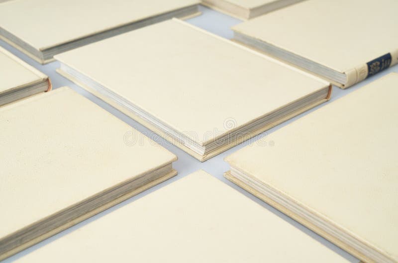 Top View of a Formation of Books Forming a Diagonal Grid Stock Image ...
