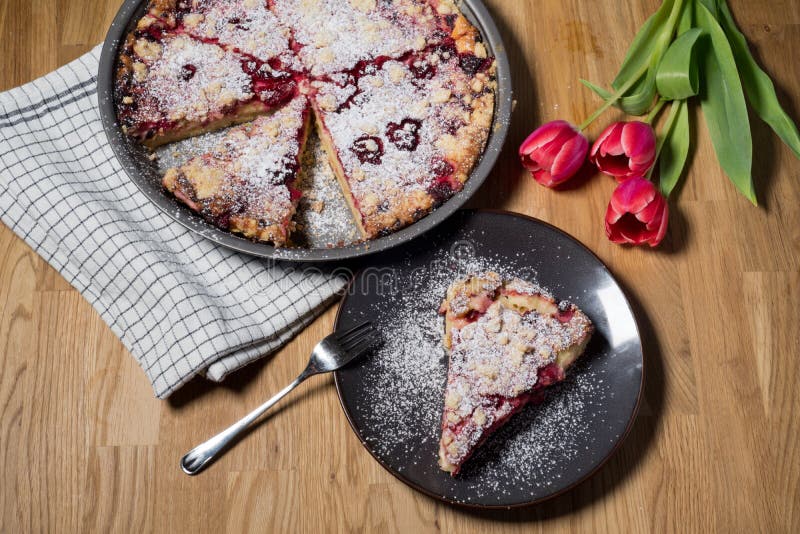 Top View on a Fresh Baked Raspberry Pie Stock Image - Image of bakery ...