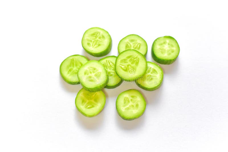 Top View of Fresh Cucumber Slices Stock Photo - Image of dieting ...
