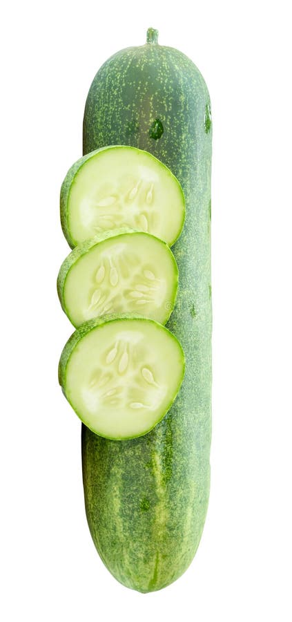 Top View of Fresh Green Cucumber with Slices in Circle Shape in Stack ...