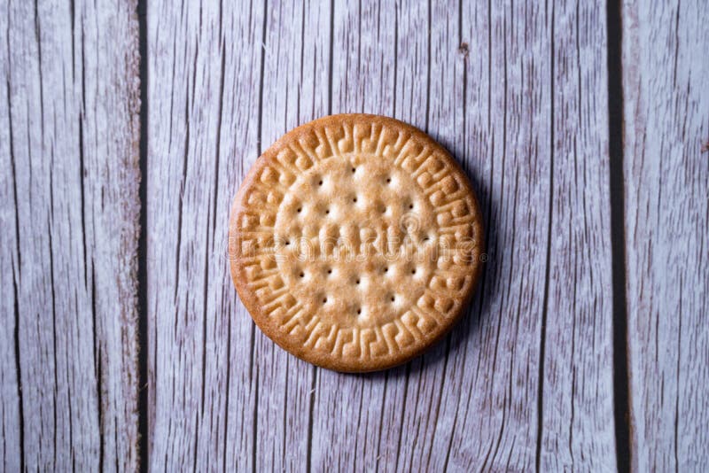 Top View of a Fresh Maria Cookie (galleta Maria) on a Wooden Surface ...