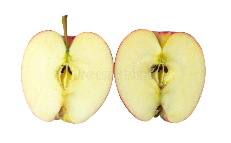 Top View Fresh Red Apple on White Background Stock Image - Image of ...