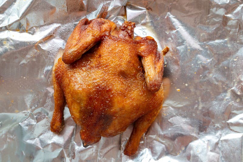 Top View Fresh Roasted Chicken Horizontal Composition Stock Image ...